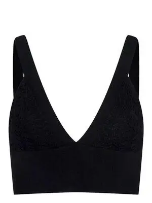 L'Agence Reverie Pointelle Knit Vest - Black