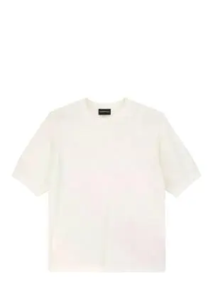 EMPORIO ARMANI Emporio Armani Chevron Knit Short-Sleeve Sweater