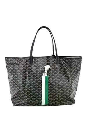 Goyard Saint Louis Gm Tote Bag In Printed Coated Canvas - Black