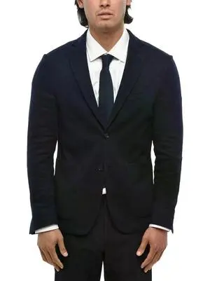 Corneliani Patch-pocket Single-breasted Blazer - Blue