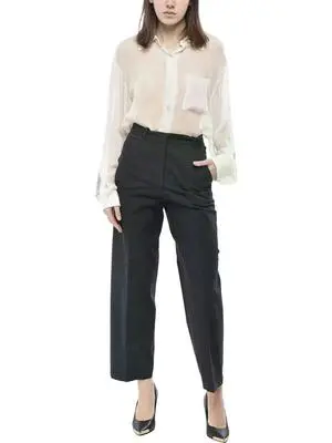 QL2 QUELLEDUE Sandra High-rise Chino Trousers - Blue