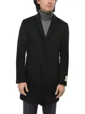 Corneliani Single-breasted Concealed-button Coat - Black