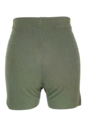 JACQUEMUS Jacquemus Ribbed Knit Shorts With Gold-Tone Logo