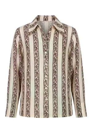 Alix Of Bohemia Dana Floral-print Silk Shirt - Neutrals