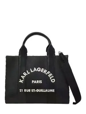 KARL LAGERFELD Karl Lagerfeld Medium Rue St-Guillaume Shearling Square Tote Bag