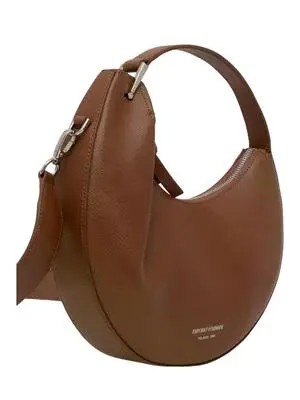 Emporio Armani 1981 Mini Leather Hobo Bag - Brown