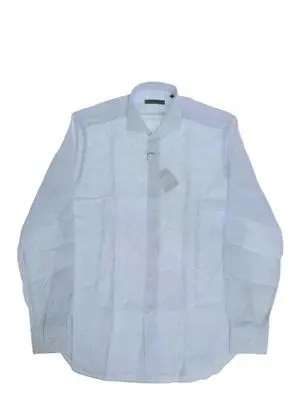 Corneliani French-collar Linen Shirt - Blue