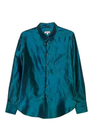 ROMEO GIGLI 1990s Silk Shirt - Green