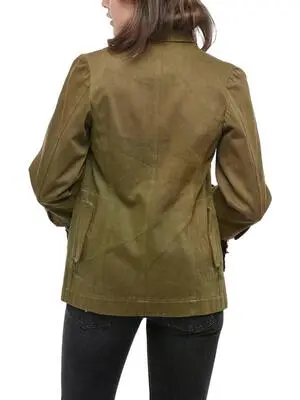 Comme Des Garçons Single-breasted Jacket With Ruffle Cuffs - Green
