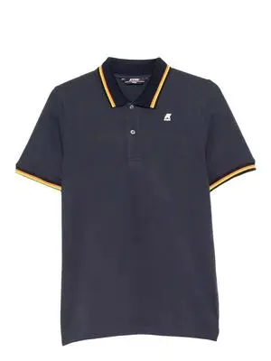 K-WAY Logo-patch Polo Shirt - Blue