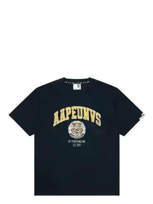 AAPE BY *A BATHING APE Logo-print T-shirt - Blue
