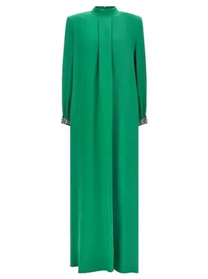 Valentino Garavani Embellished Silk Maxi Dress - Green