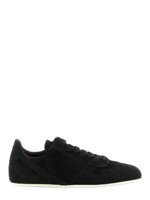 Rick Owens Suede Lace-up Sneakers - Black