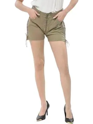 LUDOVIC DE SAINT SERNIN Lace-Up Denim Shorts