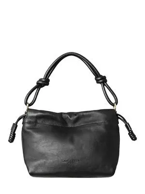 LANCASTER Knotted-handle Drawstring Shoulder Bag - Black