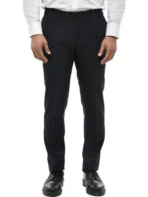 Corneliani Dark Virgin Wool Trousers - Blue