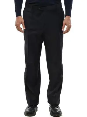 Corneliani Navy Geometric Pattern Tailored Trousers - Blue