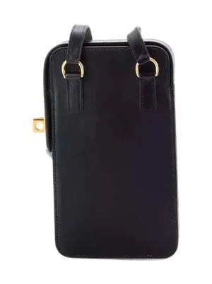Hermès Hac A Box Phone Case Tadelakt Crossbody Bag - Black
