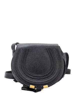 Chloé Chloé Marcie Leather Mini Crossbody Bag Black