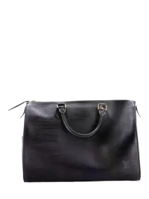 LOUIS VUITTON Speedy Handbag Epi Leather 30 Satchel - Black