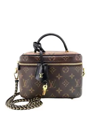 LOUIS VUITTON Reverse Monogram Canvas Pm Satchel - Brown
