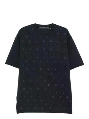 KARL LAGERFELD Monogram-embroidered Crew-neck T-shirt