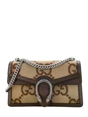 Gucci Dionysus Bag Jumbo Gg Canvas Small Shoulder Bag - Brown