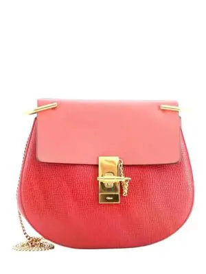 Chloé Drew Leather Small Crossbody Bag - Red