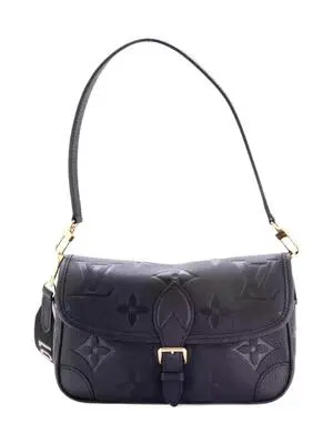 LOUIS VUITTON Diane Nm Monogram Empreinte Giant Shoulder Bag - Black