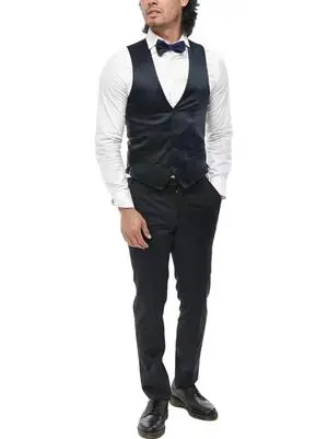 Corneliani Satin Finish Single-breasted Vest - Blue