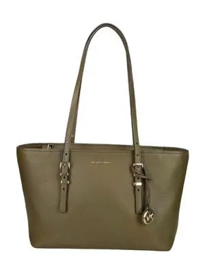 Michael Kors Logo-plaque Buckled Tote Bag - Green