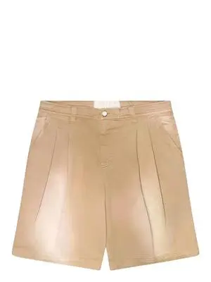 ERL ERL Beige Distressed Pleated Shorts