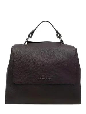Orciani Sveva Pebbled Leather Clutch Bag - Black