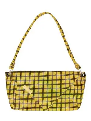 Vintage Geometric Print Envelope Shoulder Bag - Yellow