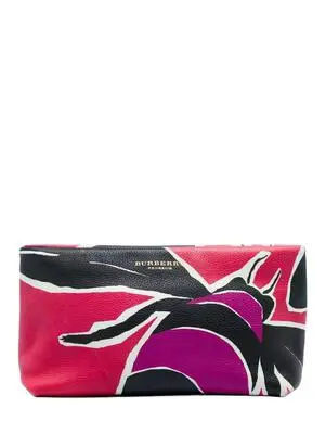 Burberry Grained Leather Clutch Bag - Pink