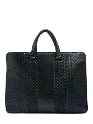 Bottega Veneta Nappa Intrecciato Briefcase - Black