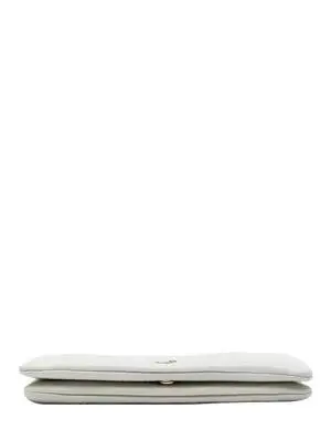 Saint Laurent Mini Grained Lambskin Calypso Shoulder Bag - White