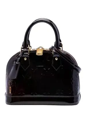 LOUIS VUITTON 2016 Monogram Vernis Alma Bb Satchel - Purple