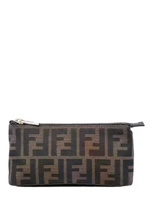 Fendi Zucca Canvas Clutch Bag - Brown