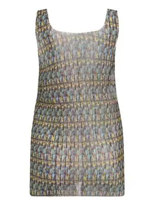 Philosophy Di Lorenzo Serafini Pleated Abstract Print Top - Multicolour