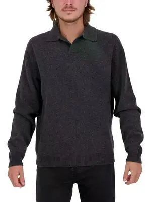 DANIELE FIESOLI Cashmere Polo Sweater - Grey