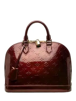 LOUIS VUITTON Monogram Vernis Alma Pm Handbag - Red