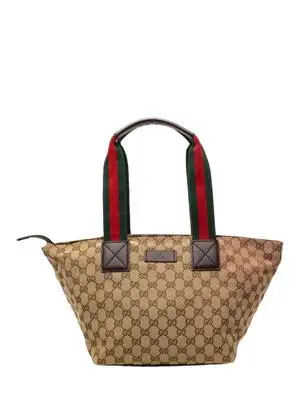 Gucci Gg Canvas Web Tote Bag - Neutrals