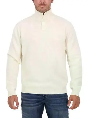 DANIELE FIESOLI High Neck Button-up Sweater - White