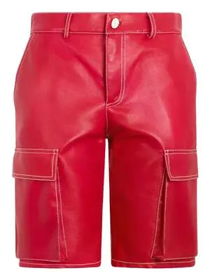 Philosophy Di Lorenzo Serafini Contrast Stitch Cargo Shorts - Red