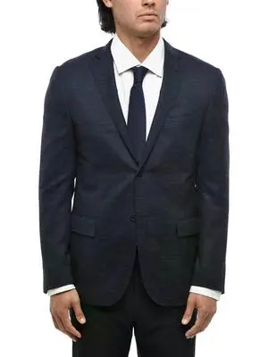 Corneliani Single-breasted Wool Blazer - Blue