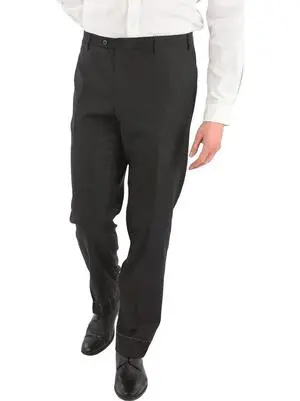 Corneliani Virgin Wool Poplin Trousers - Grey
