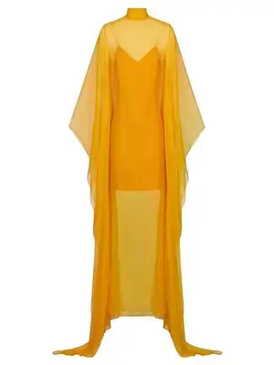 TALLER MARMO Lanzarote High-neck Kaftan Maxi Dress - Yellow