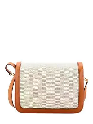 CELINE Celine Triomphe Shoulder Bag In Canvas And Leather