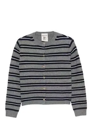 SEMICOUTURE Striped Cardigan - Grey